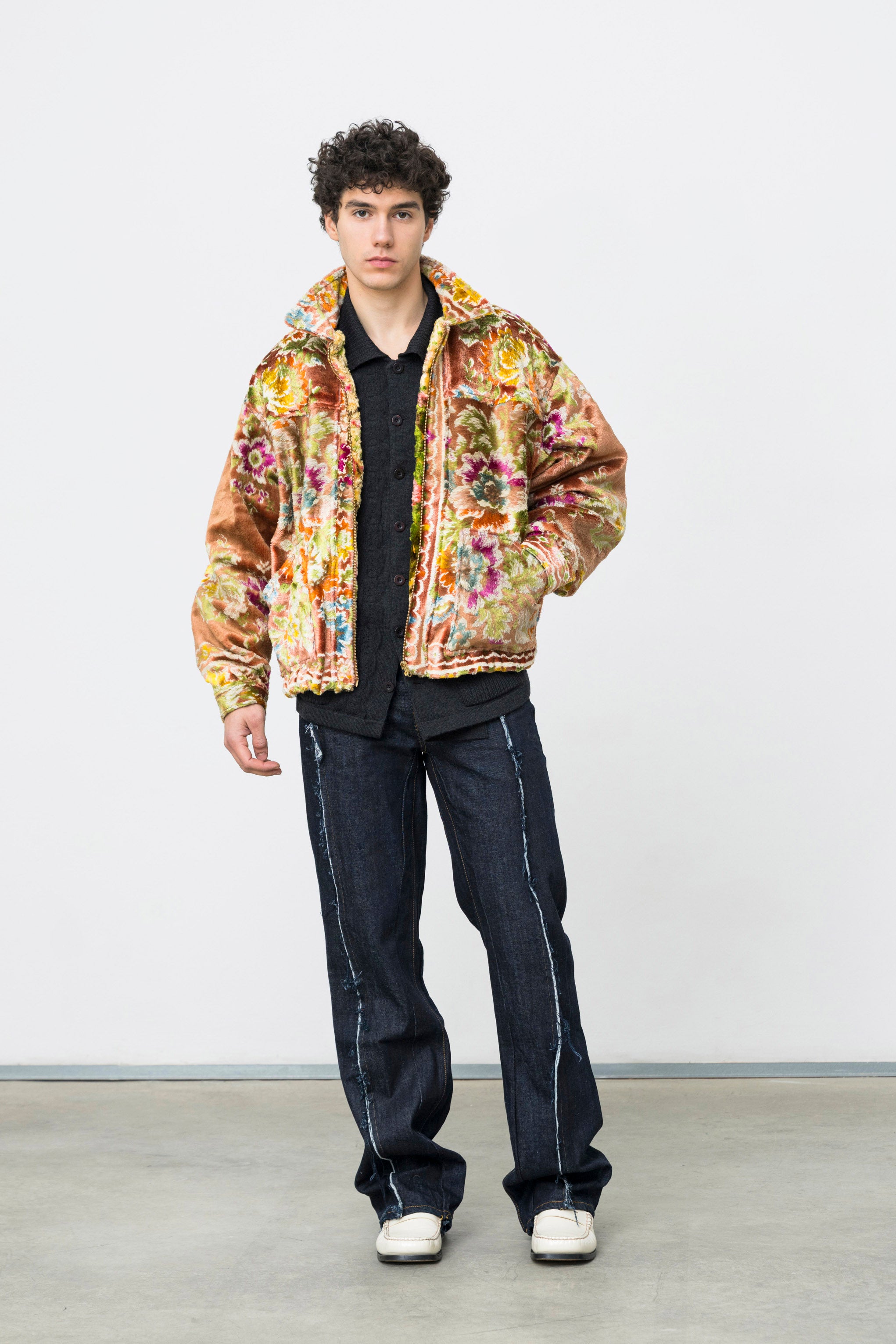 Upcycled Brocade Bomber Jacket Genderless – Canto Primo – Cantoprimo